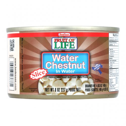 Fruit Of Life Water Chestnuts In Water Slice, 8 oz/227 g